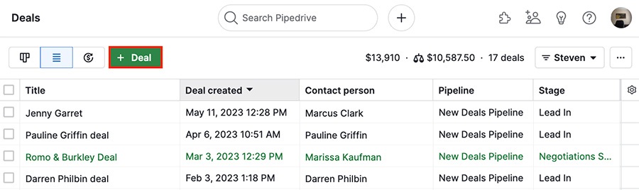 List view - Knowledge Base | Pipedrive
